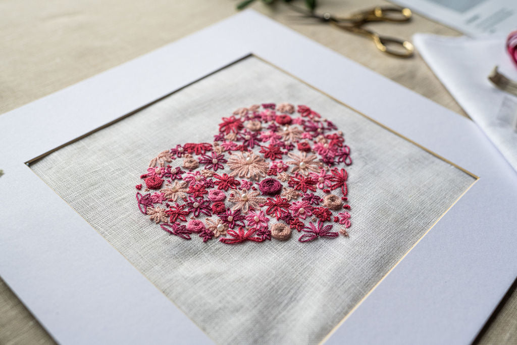 Pink Heart Embroidery Kit – Hass Crafts